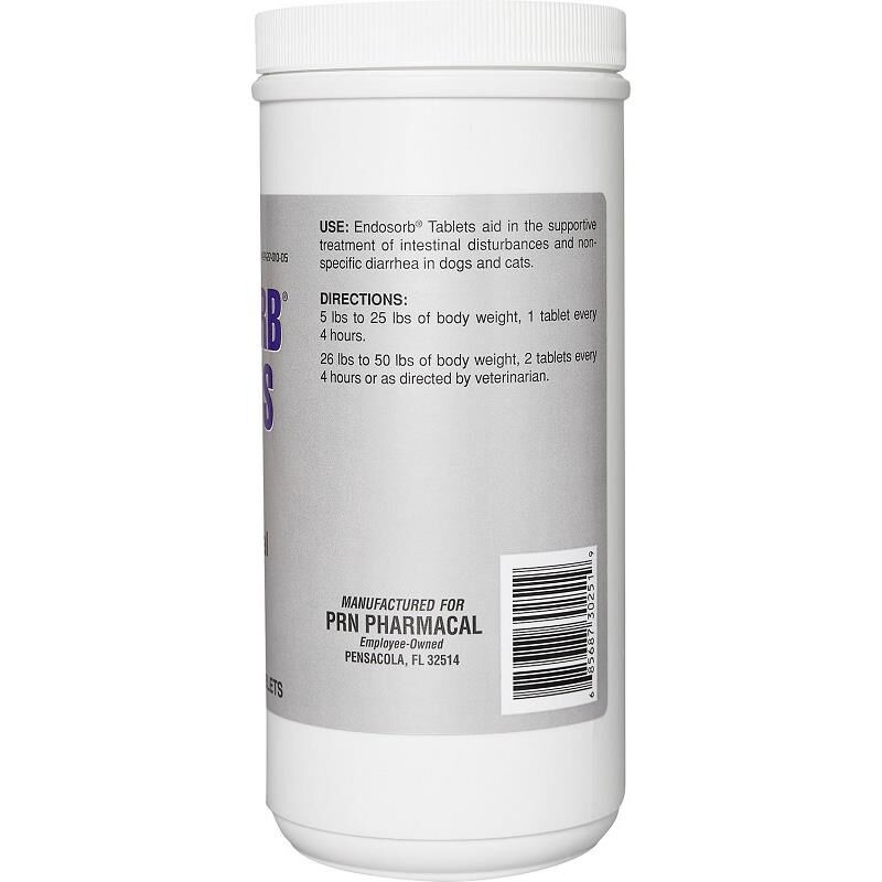 Endosorb Anti-Diarrheal Tablets for Dogs and Cats, 500 ct