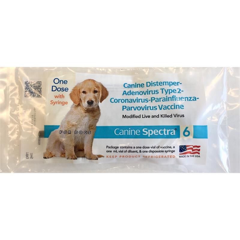 Durvet Canine Spectra 6 Vaccine for Dogs, 25 Single Doses with Syringe