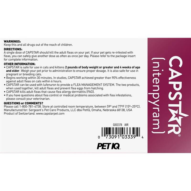 Capstar Flea Tablets for Dogs and Cats | Free 2 Day Shipping | AKCPetRx.com