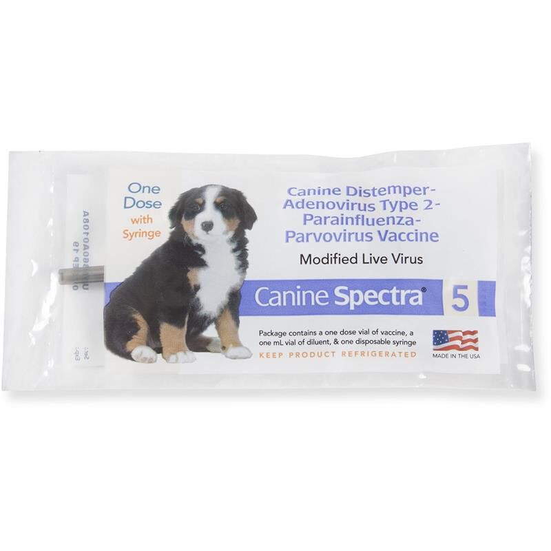 Durvet Canine Spectra 5 Vaccine for Dogs, 25 Single Doses with Syringe