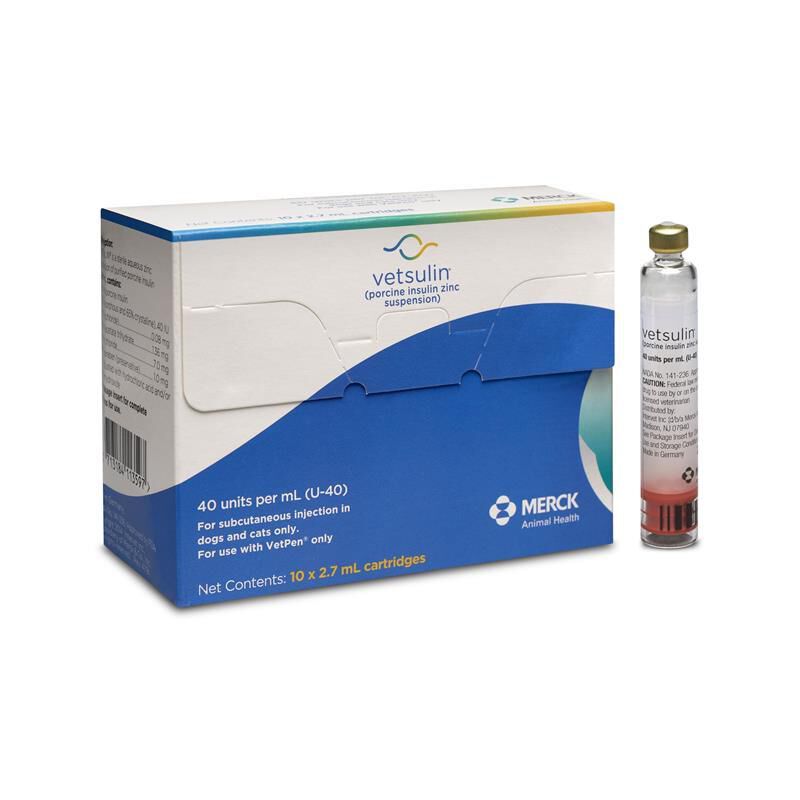 Vetsulin VetPen, 10 x 2.7 ml Cartridges